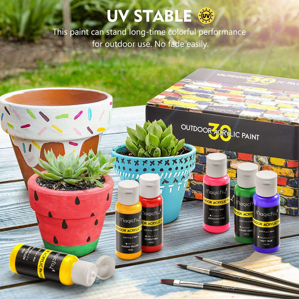 Magicfly Exterior Acrylic Paint | Waterproof Outdoor Acrylic Paint Set