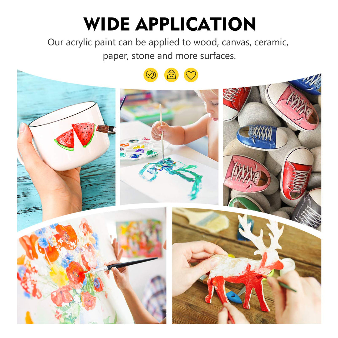 Magicfly Bulk Acrylic Paint Set, 14 Rich Pigments Colors