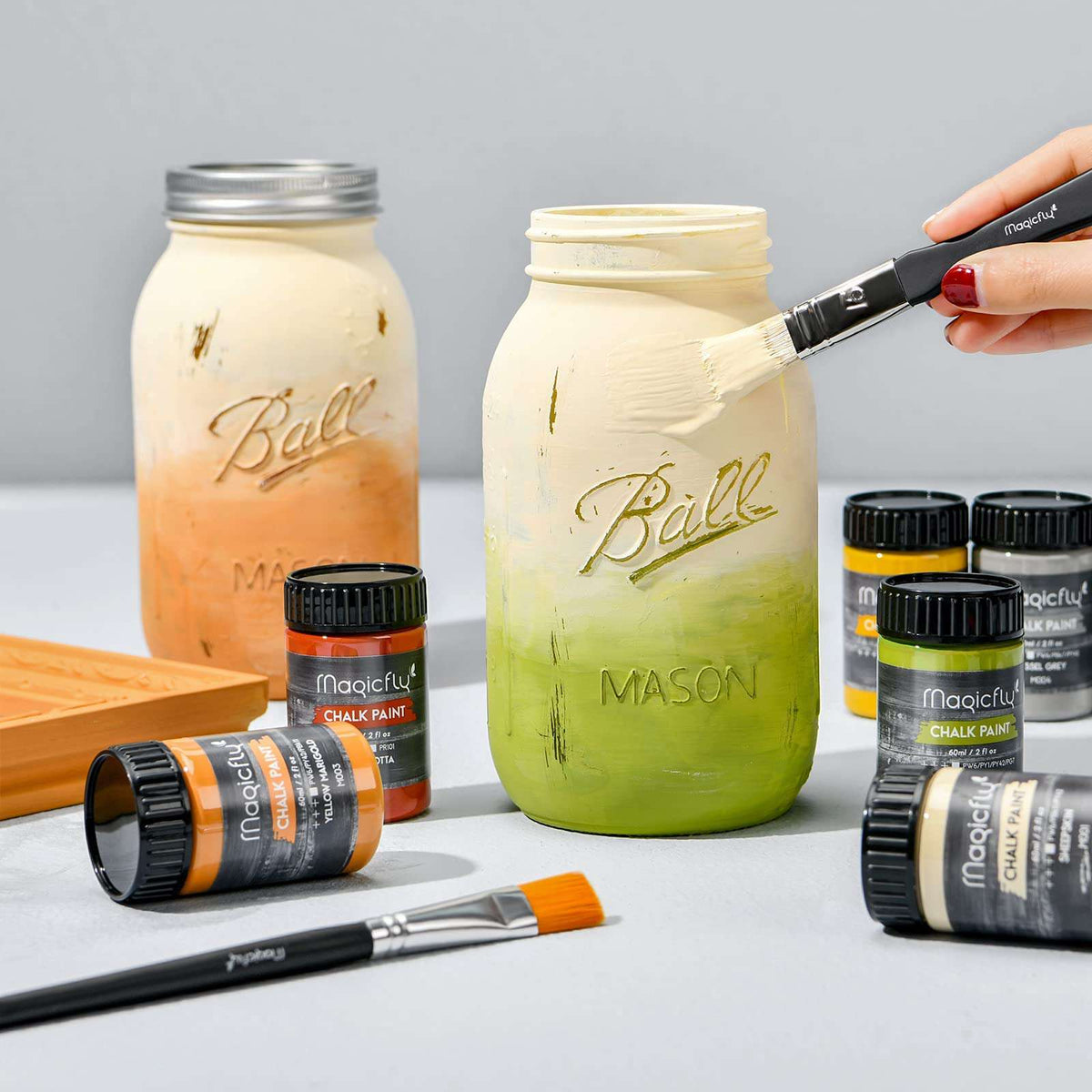 Magicfly Chalk Paint Furniture Set with Liquid Wax 15 PCS