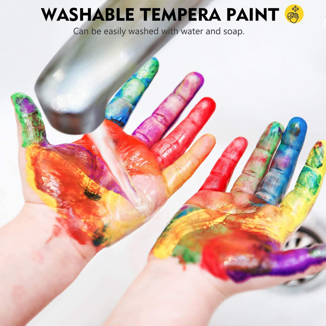 Magicfly Washable Tempera Paint for Kids | Easy Clean Finger Paint