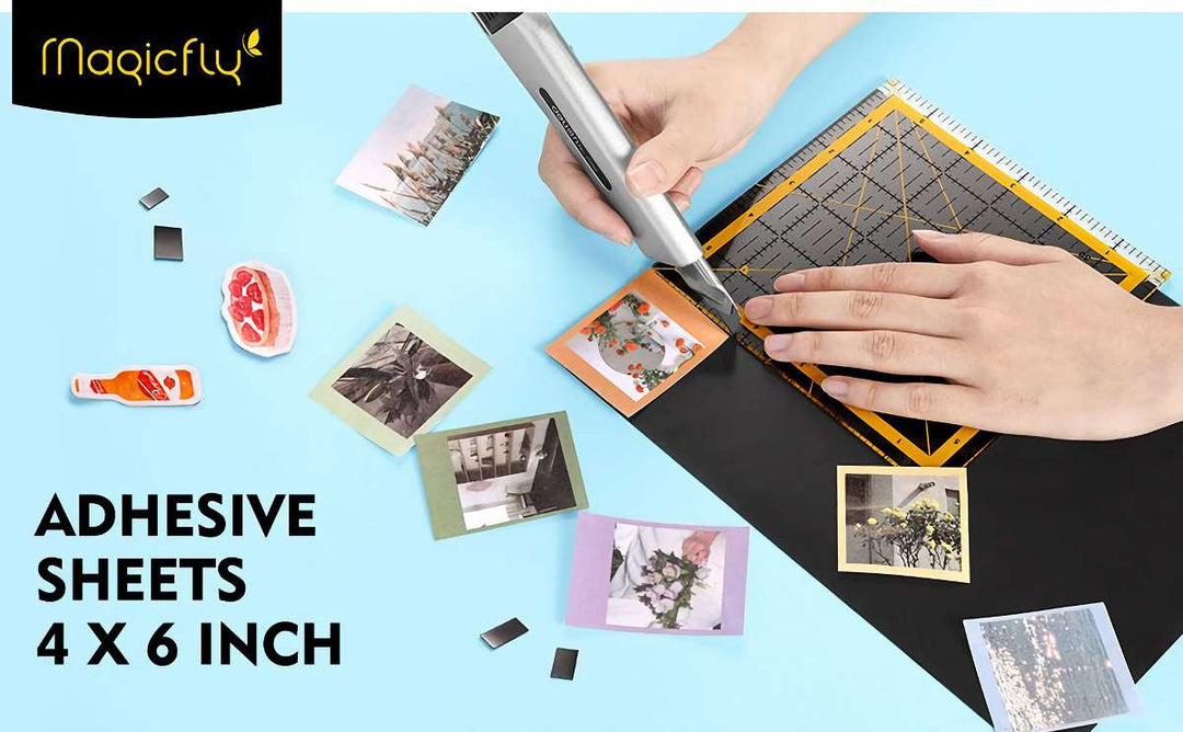 Magicfly Magnetic Sheets with Adhesive 4 X 6 Inch, Pack of 30