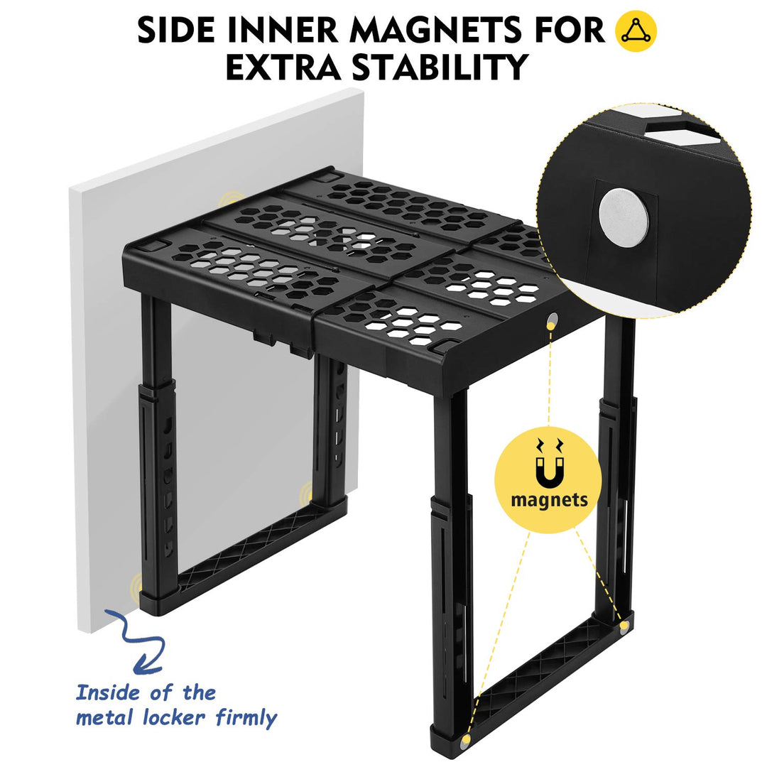 Magicfly Locker Shelf Organizer, Adjustable Magnetic Locker Shelves