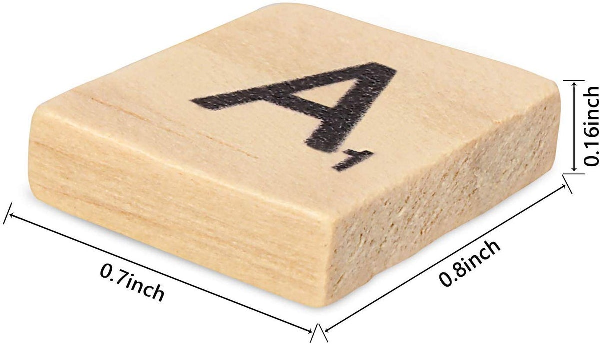 Magicfly Wooden Scrabble Tiles 1000Pcs A-Z alphabet | Wood Letter Tiles