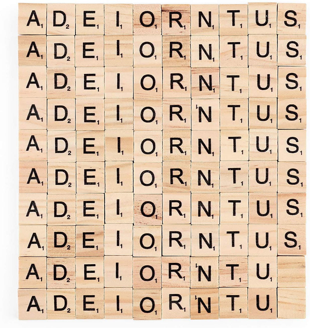 Magicfly Wooden Scrabble Tiles 1000Pcs A-Z alphabet | Wood Letter Tiles