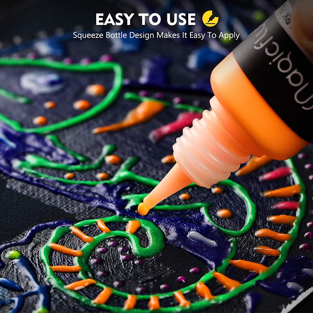 Magicfly Glow in The Dark Paint | Glow Acrylic Paint Set